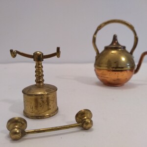 Vintage Brass Miniature Tea Pots | Brass Miniatures | Brass Doll House ...