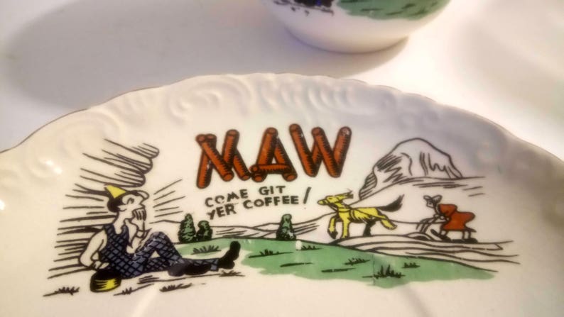 Jumbo ESD China Mug and Saucer Maw Come Git Yer Coffee - Etsy