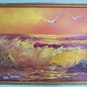 18" Karl Neumann Original Painting | Vintage Framed Painting | Vintage ...