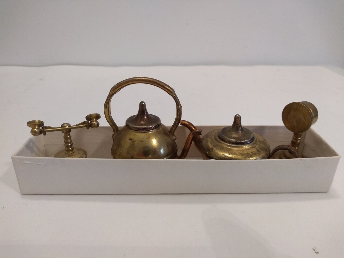 Vintage Brass Miniature Tea Pots Brass Miniatures Brass - Etsy Canada