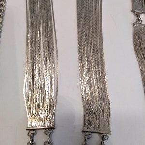 34" Silver Metal Mesh Necklace | Silver Mesh Belt | Long Silver Mesh ...