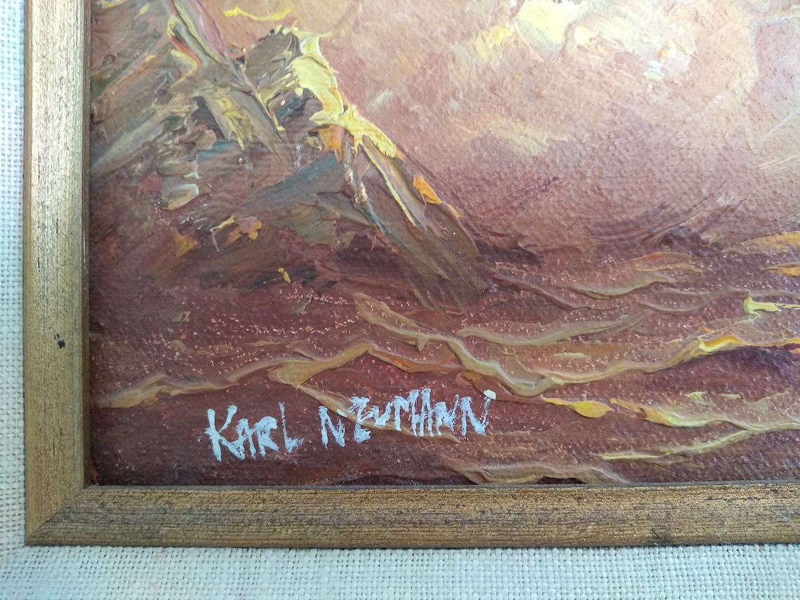 18 Karl Neumann Original Painting Vintage Framed - Etsy