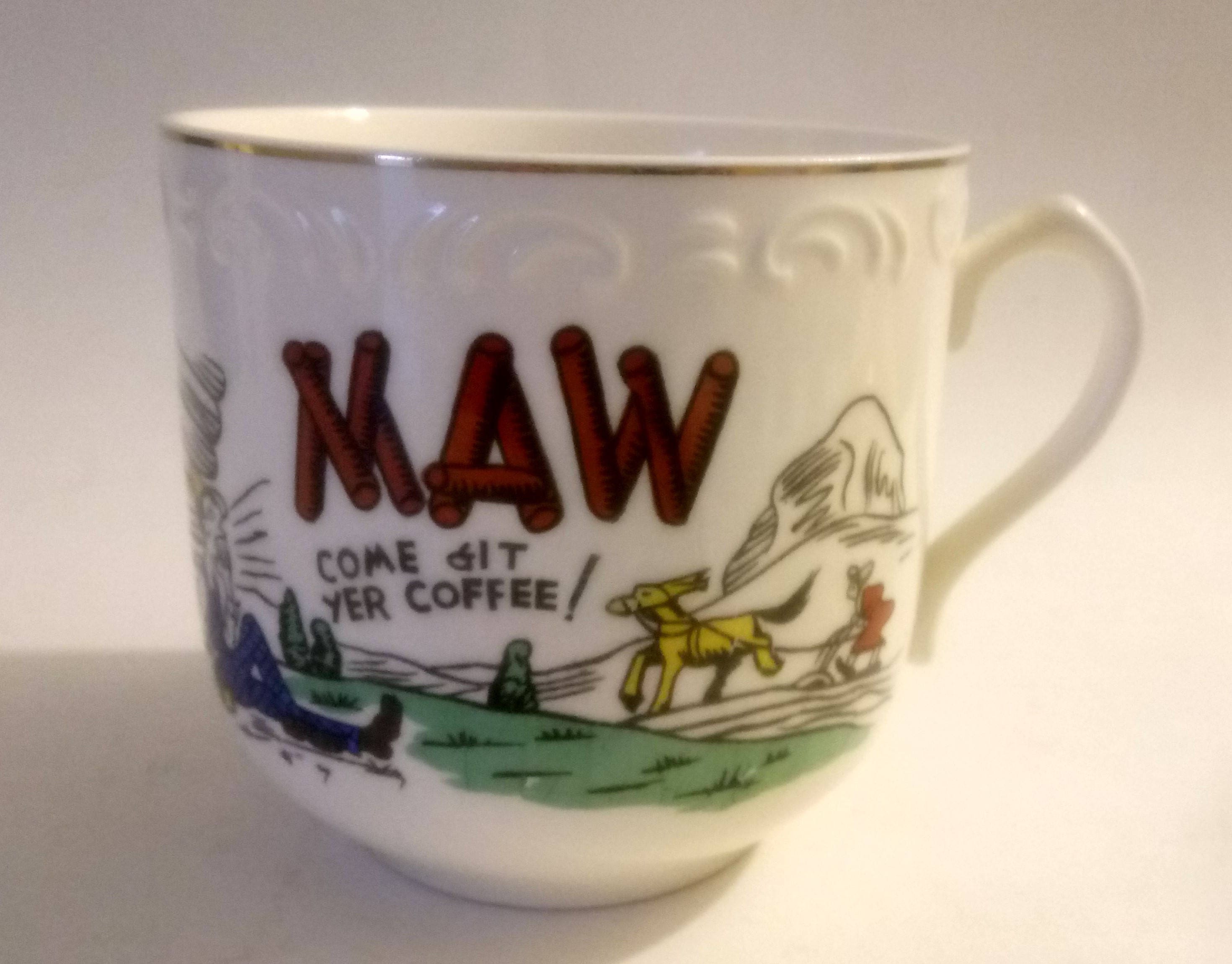 Jumbo ESD China Mug and Saucer Maw Come Git Yer Coffee - Etsy