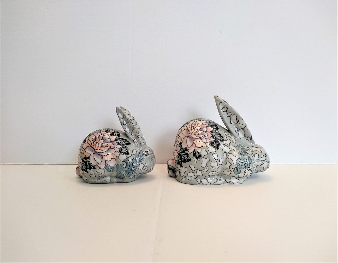 6" Antique Vintage Japanese Rabbits | Antique Japan Rabbit ...