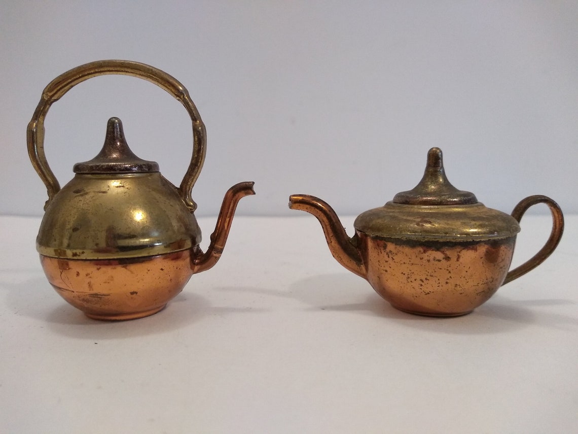 Vintage Brass Miniature Tea Pots Brass Miniatures Brass - Etsy Canada
