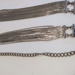 34" Silver Metal Mesh Necklace | Silver Mesh Belt | Long Silver Mesh ...