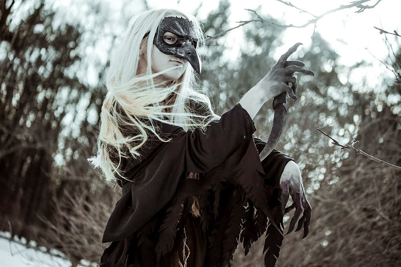 Raven mask crow mask masquerade mask costume mask | Etsy