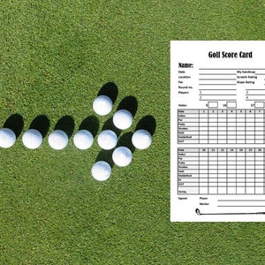 Printable Golf Scorecard: A5 Golf Log (PDF, PNG, JPG Downloadable Files ...