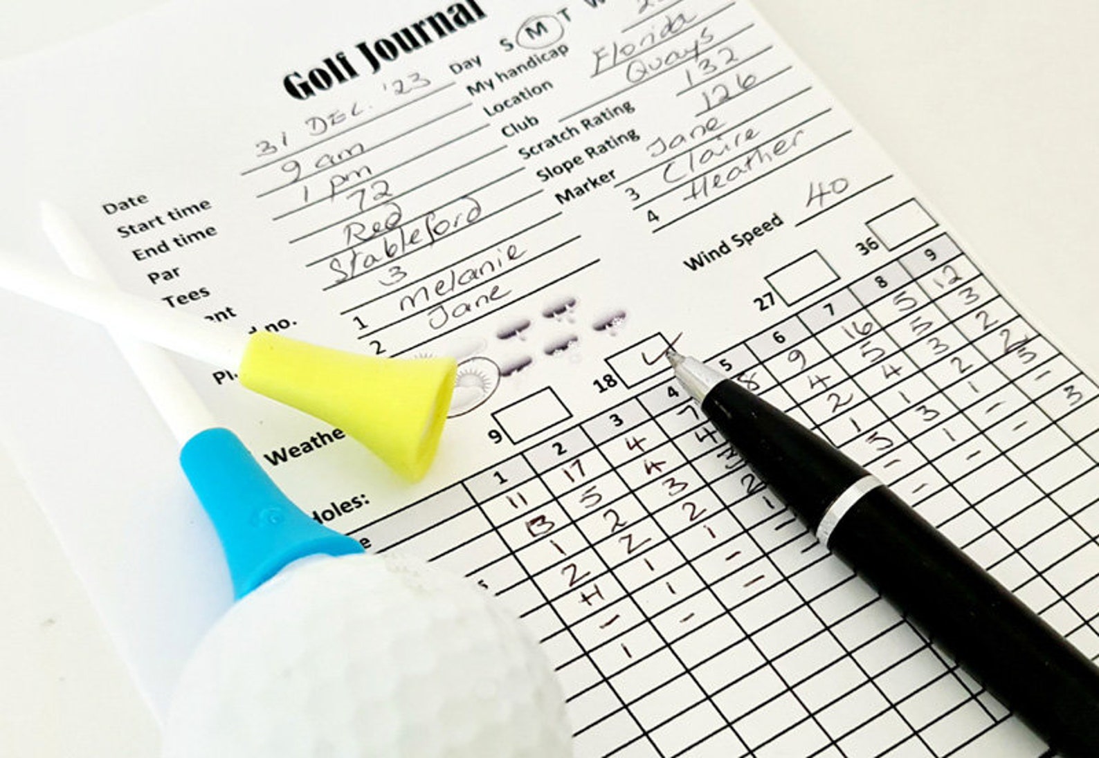 Golf Journal Printable Download JPG/PNG/PDF Golf Records Golf Log Book ...