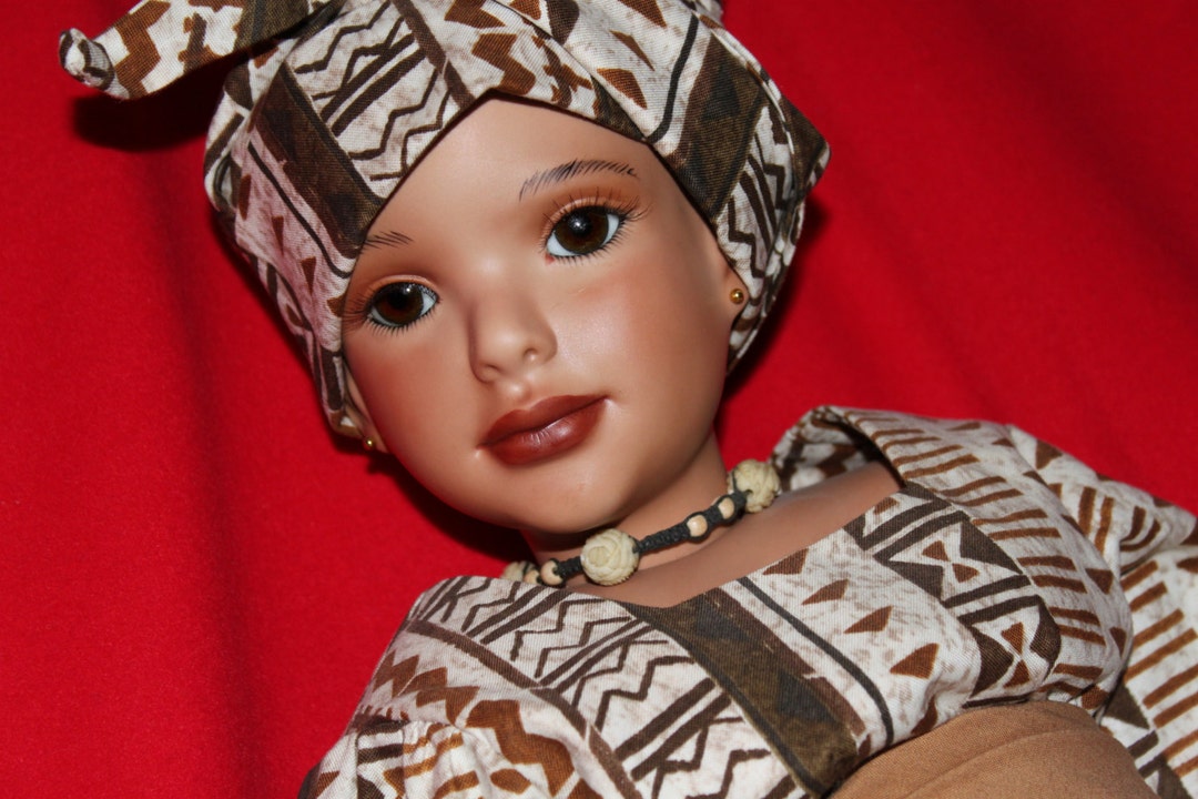 Porcelain Doll 28" - African - Etsy