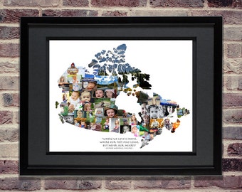 Maple Leaf Photo Collage Canada Art Canadian Flag Maple | Etsy