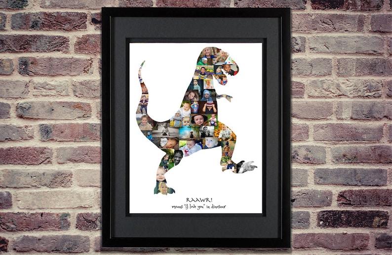 Dinosaur Photo Collage T-rex Trex SVG Dinosaur SVG - Etsy