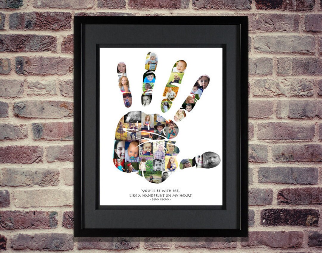Hand Print Photo Collage | Hand Print Art | Baby Hand Print | Custom ...