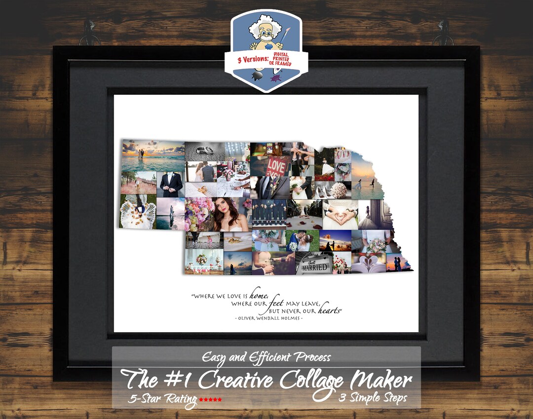 Nebraska Photo Collage | Nebraska SVG | Nebraska Sign | Nebraska Map ...