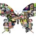 Butterfly Photo Collage Butterfly Shape Collage Butterfly Art Butterfly ...