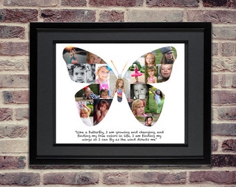 Butterfly Shaped Photo Collage - Etsy