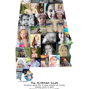 Alabama Map Alabama Photo Map Alabama Crimson Tide Alabama Poster ...