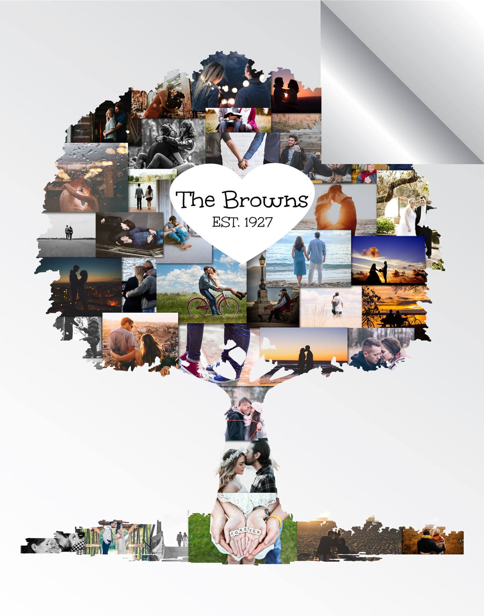 Family Tree Collage Family Tree Wall Art Family Tree Print - Etsy