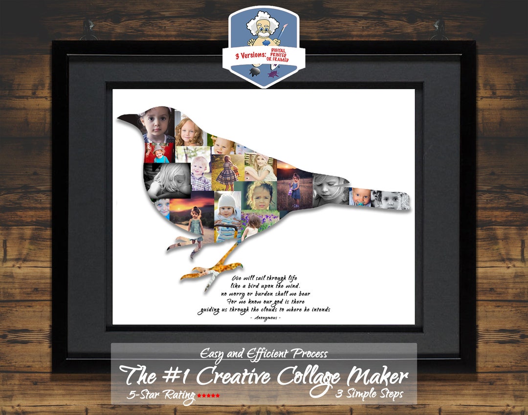Bird Print | Bird Photo Collage | Bird Art | Bird SVG | Bird Themed ...