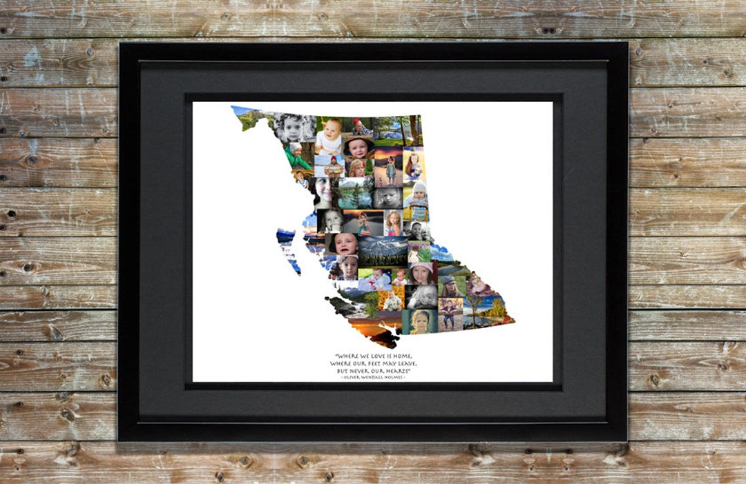 British Columbia Photo Collage | Shape of British Columbia | Canadian ...