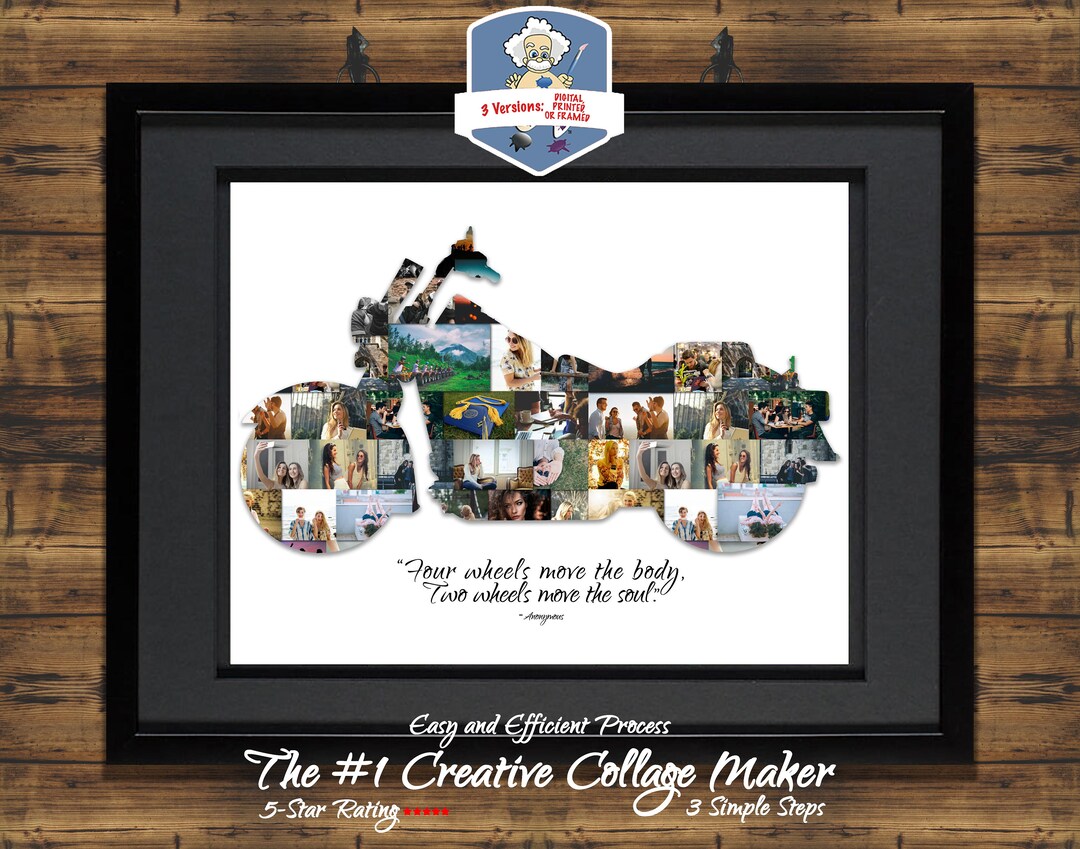 Motorcycle Gifts Motorcycle Art Vintage Harley Motorcycle Antique ...