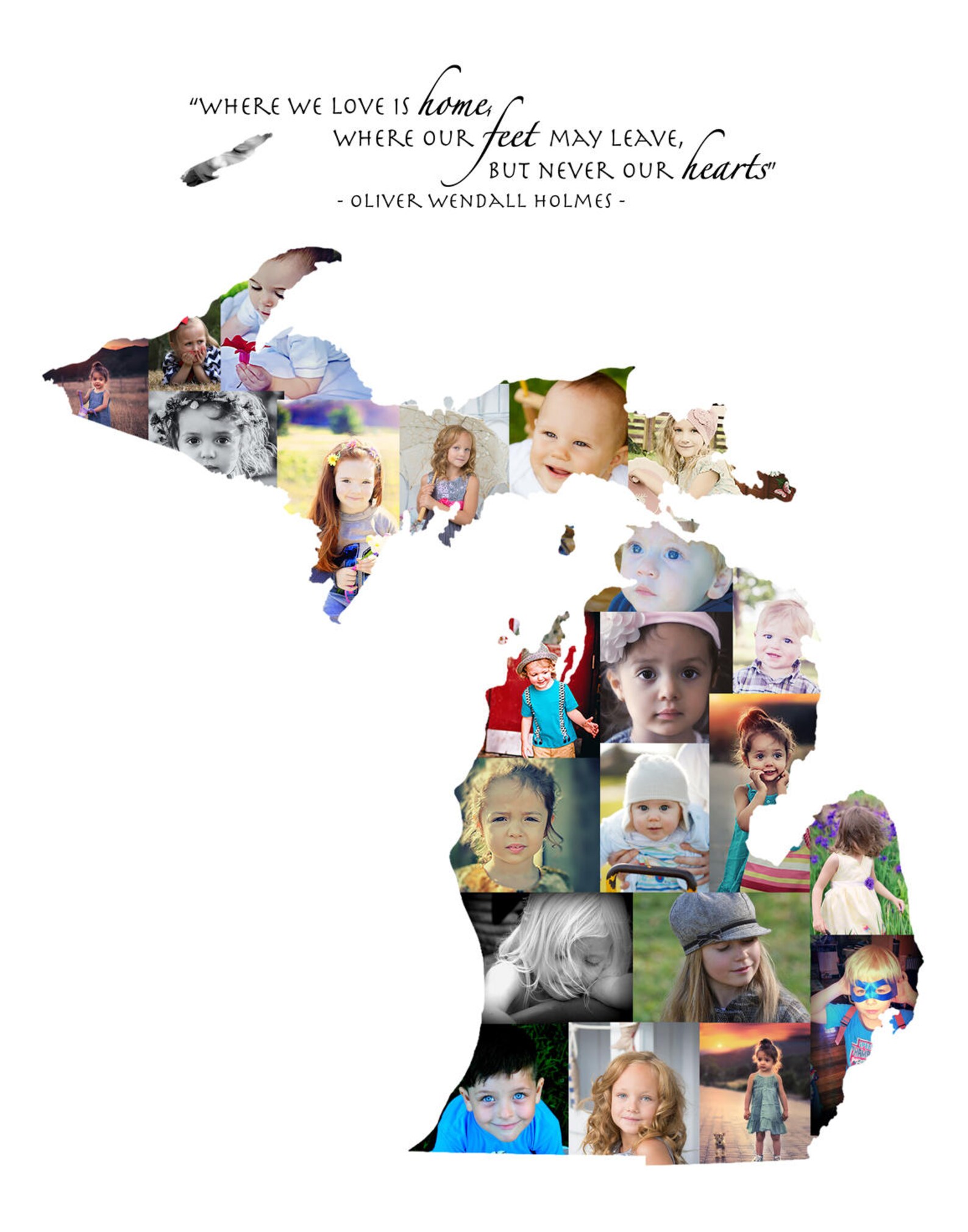 Michigan Photo Collage Michigan SVG Michigan Art - Etsy