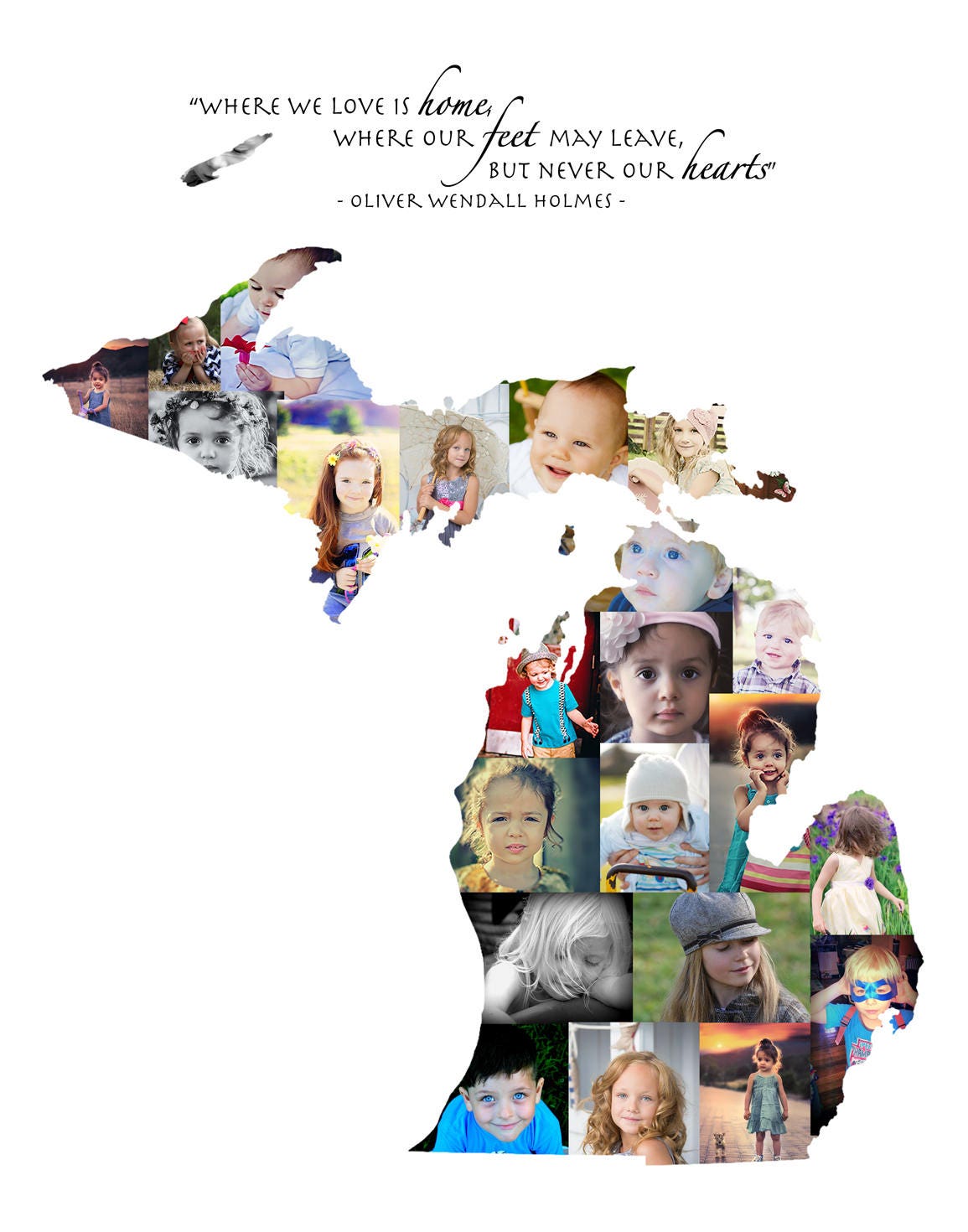 Michigan Photo Collage Michigan SVG Michigan Art - Etsy