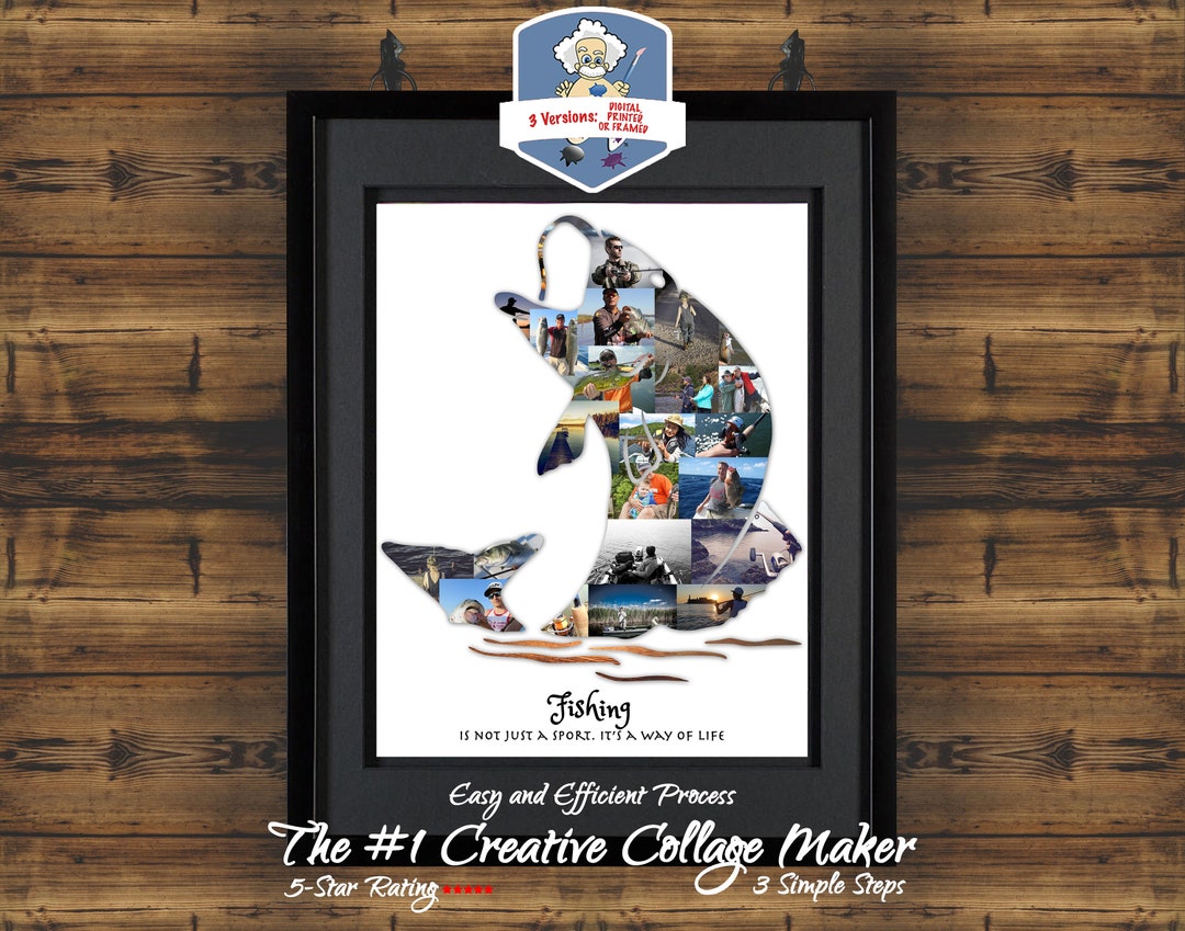 Freshwater Fishing: Bass Collage - Ideal Men's Gift & Fishing Wall Art ...
