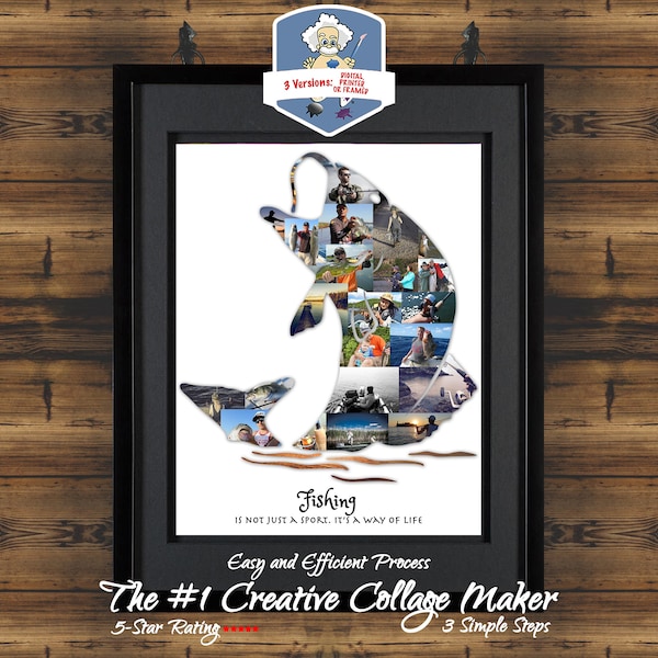 Fishing Picture Collage - Etsy
