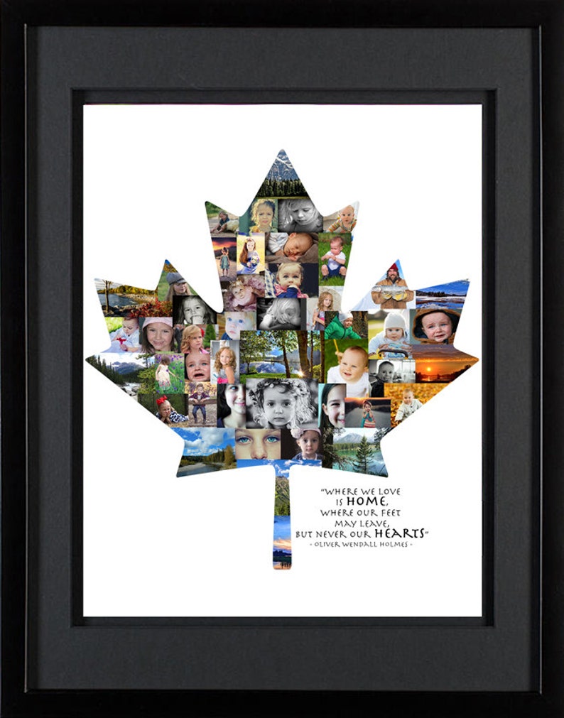 Maple Leaf Photo Collage Canada Art Canadian Flag Maple - Etsy Canada