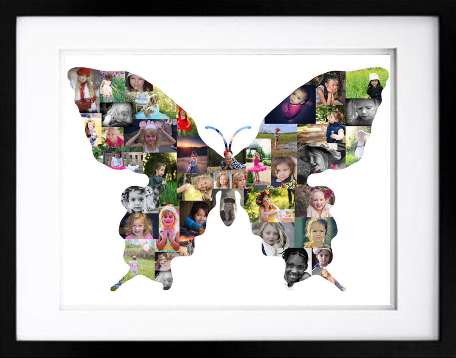 Butterfly Photo Collage Butterfly Shape Collage Butterfly Art Butterfly ...