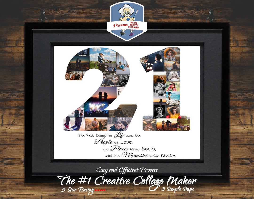 21st Birthday Gift | Birthday Photo Collage | 21st Birthday Collage ...