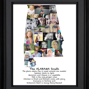 Alabama Map Alabama Photo Map Alabama Crimson Tide Alabama Poster ...