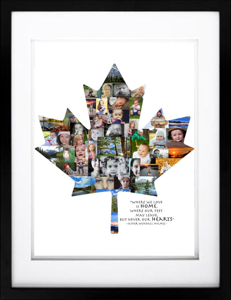 Maple Leaf Photo Collage Canada Art Canadian Flag Maple - Etsy