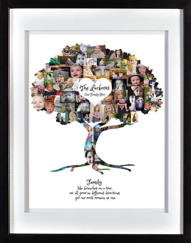 Family Tree Collage Family Tree Wall Art Family Tree Print - Etsy