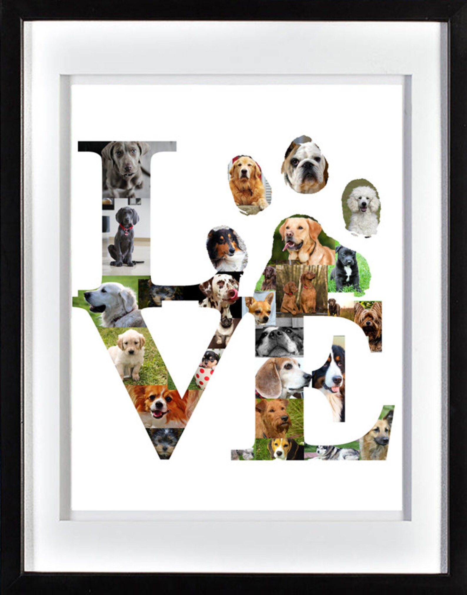 Dog Photo Collage Dog Art Print Dog Artwork Dog Lover | Etsy