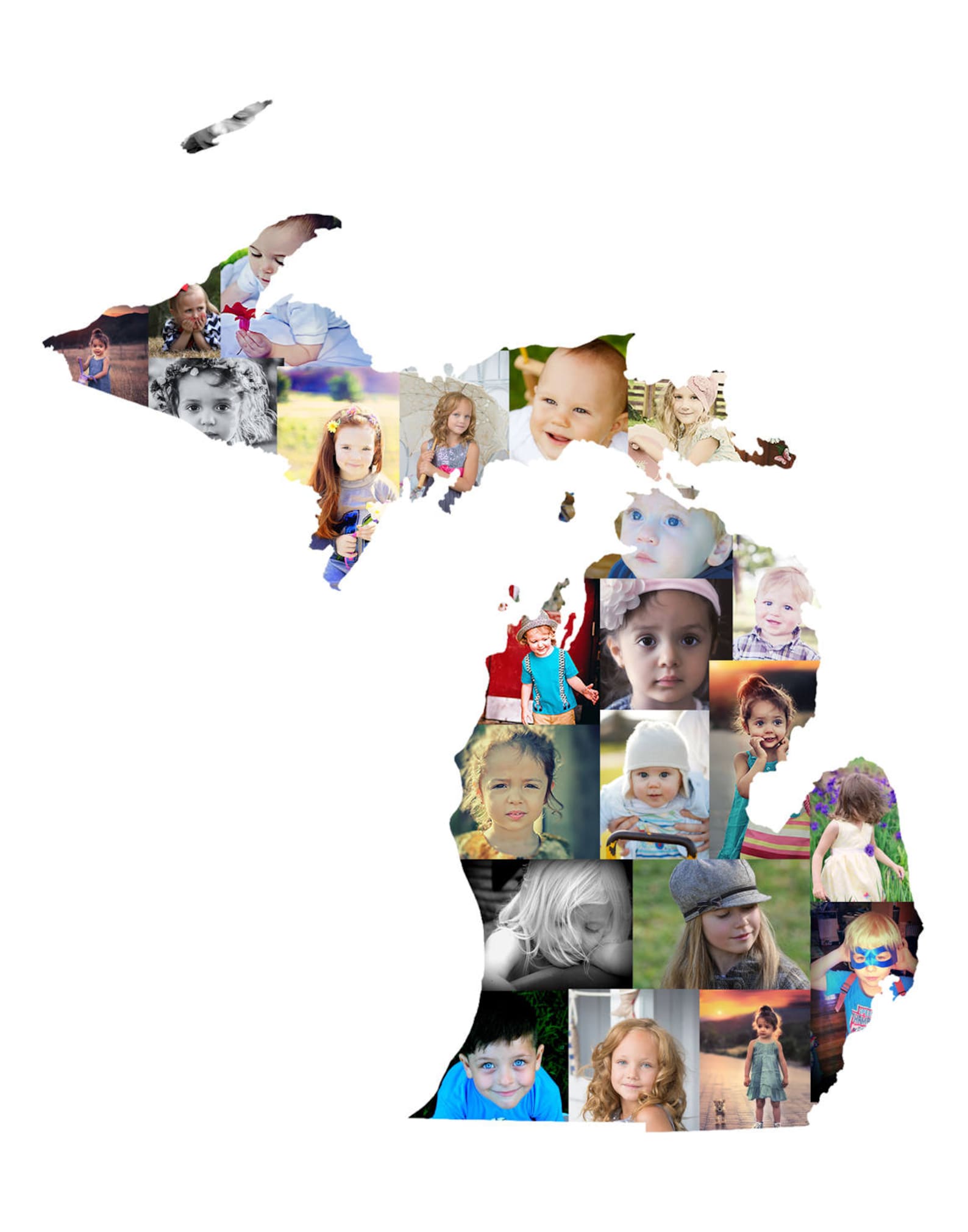 Michigan Photo Collage Michigan SVG Michigan Art - Etsy
