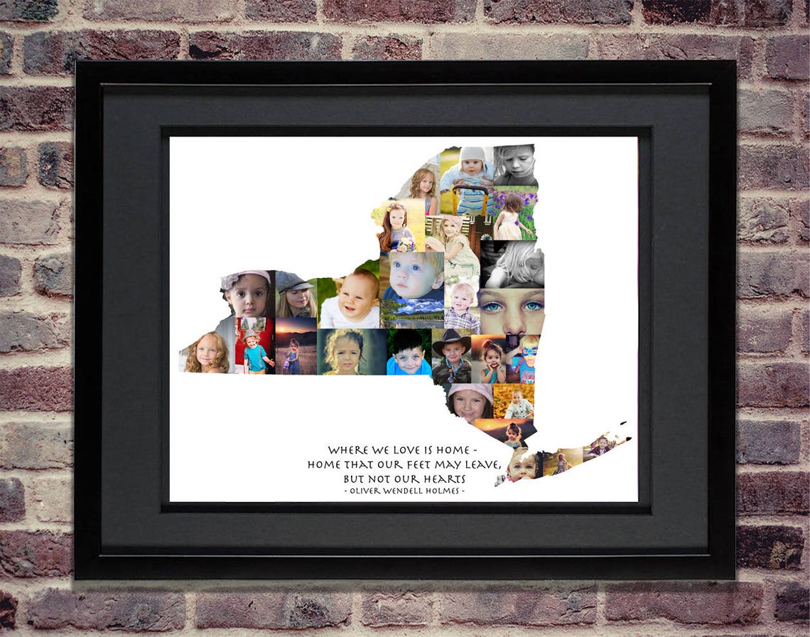 New York Photo Collage | New York Print | New York Map | New York Art ...