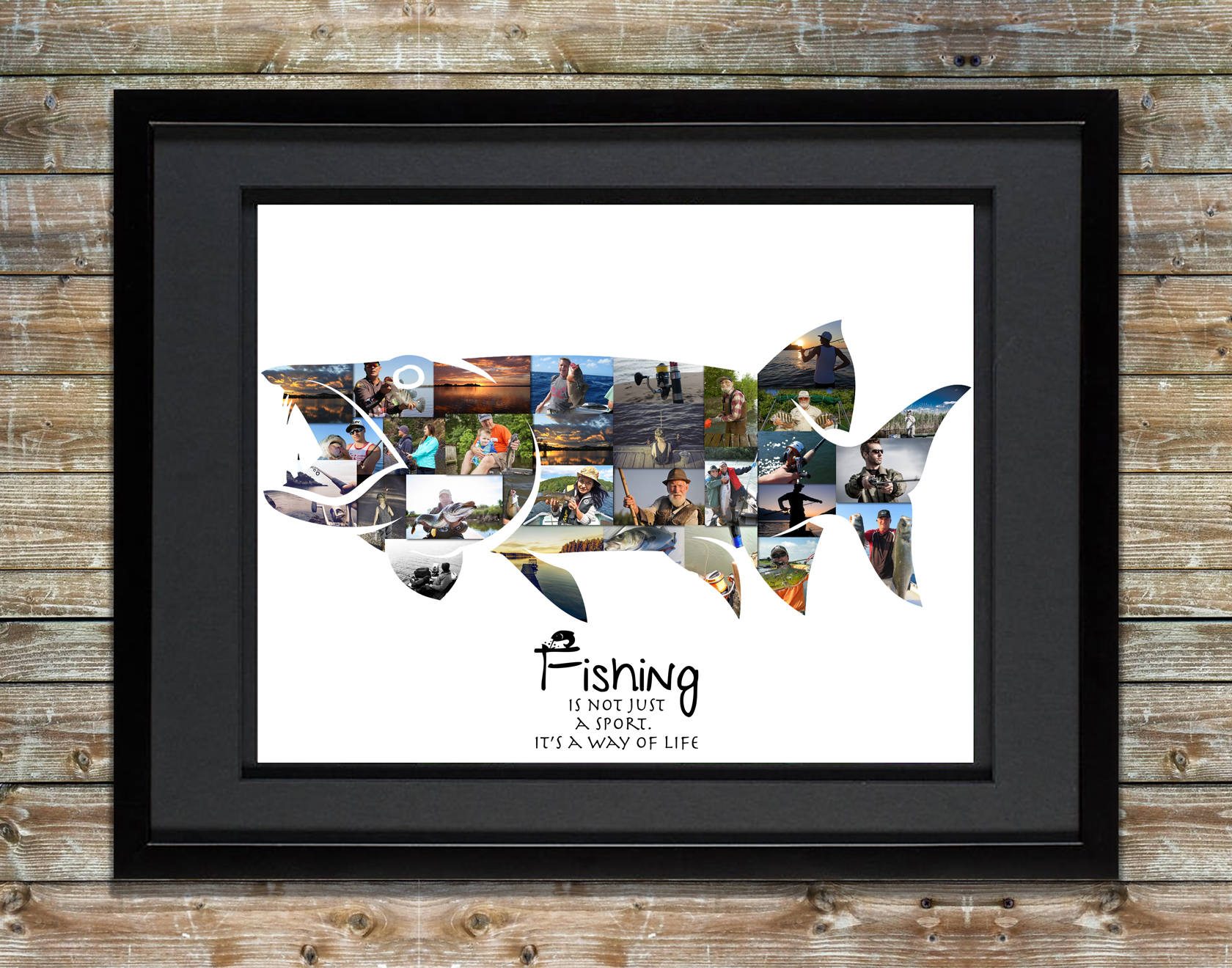 Muskie Fish Photo Collage Muskie Fishing Fishing Gifts for | Etsy