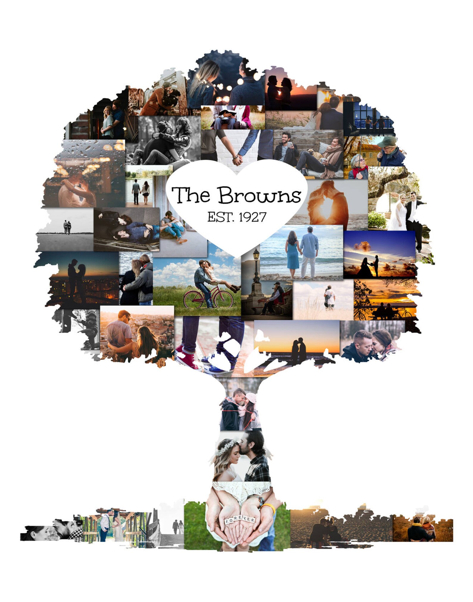 Family Tree Collage Family Tree Wall Art Family Tree Print - Etsy