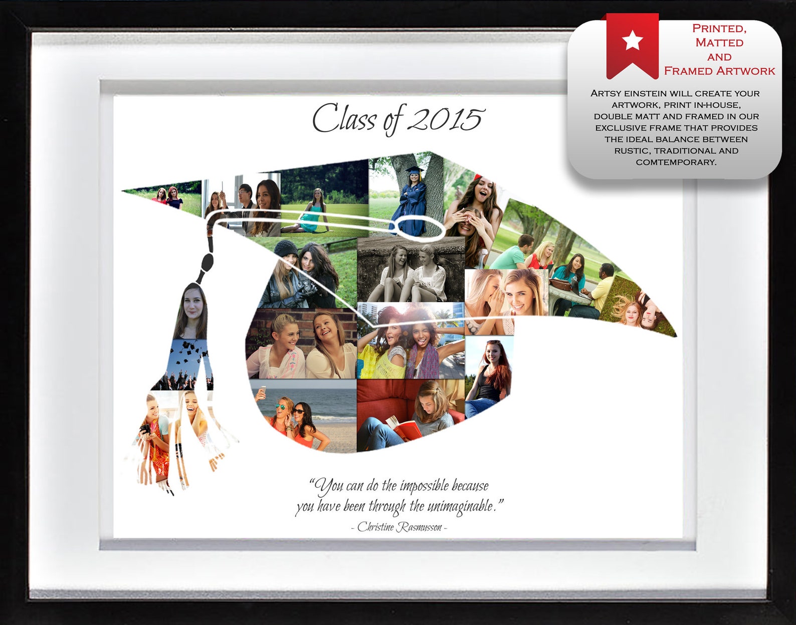 Graduation Collage Graduation Cap Collage Class of 2018 | Etsy