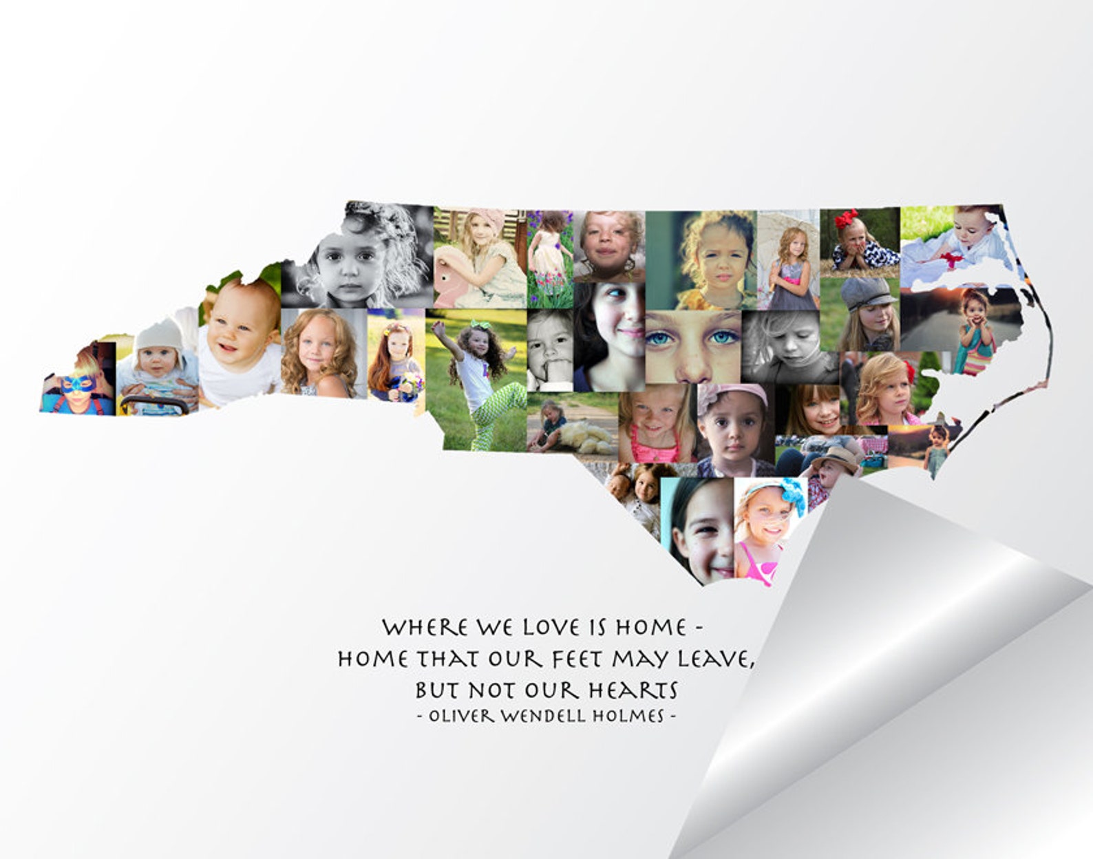 Custom North Carolina Photo Collage | Personalized NC Art | North ...
