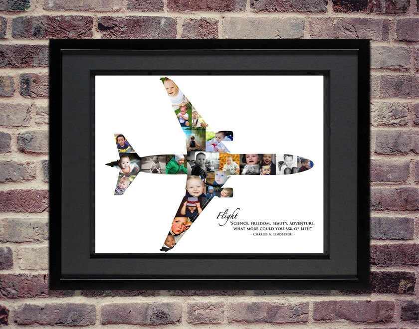 Airplane Collage Airplane Photo Collage Airplane Decor - Etsy