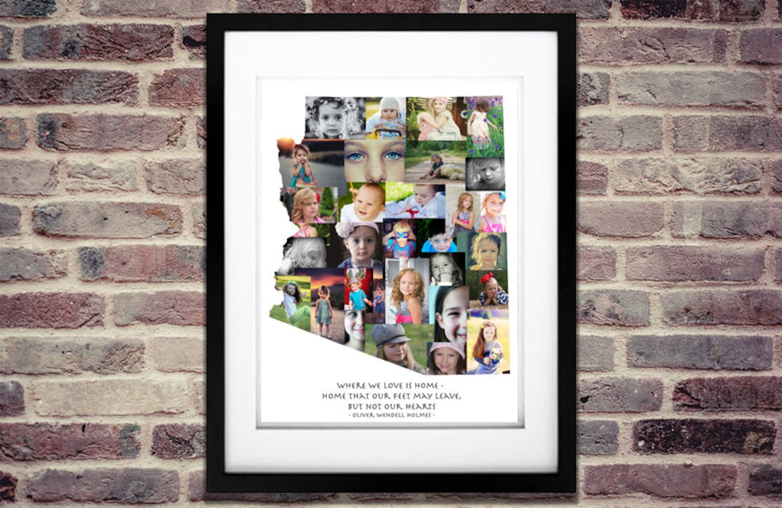 Arizona Photo Map Arizona Photo Collage Arizona Art | Etsy