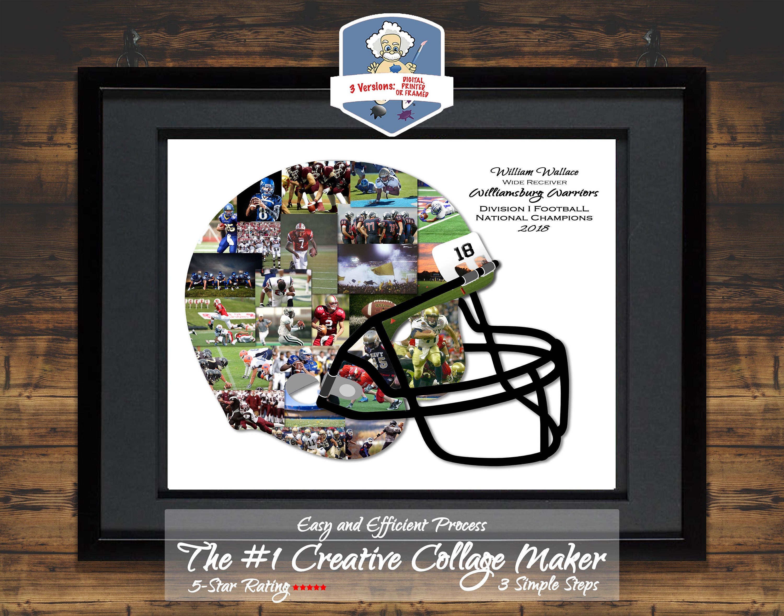 Football Gift Personalized Football Gift Custom Photo - Etsy