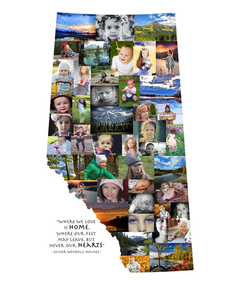 Alberta Canada Photo Collage Canadian Picture Collage | Etsy