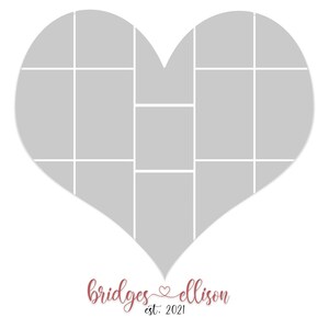 Heart Template - PSD Heart Template - 15 Photos - Collage Template ...