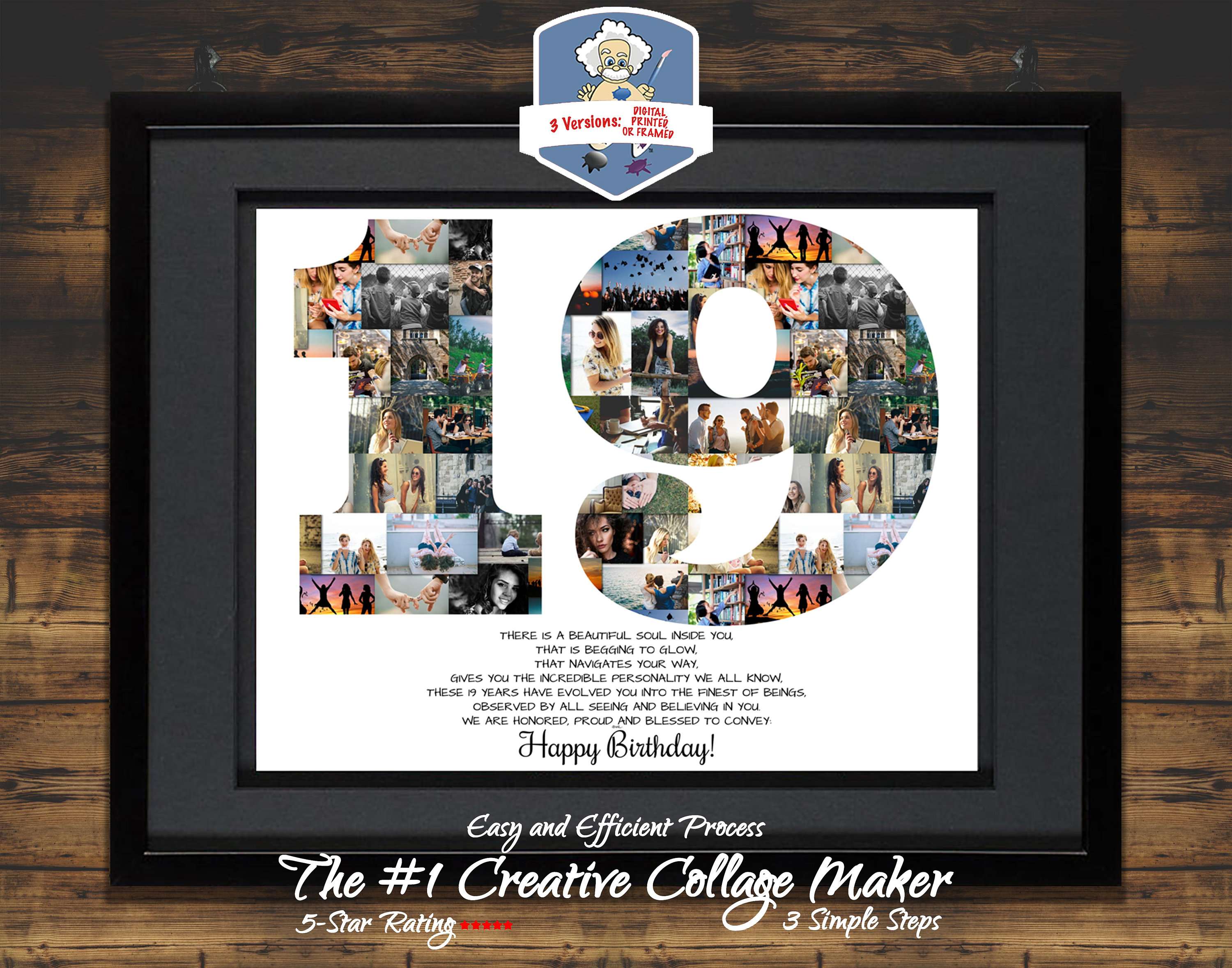 19th Birthday Photo Collage 19th Birthday Collage 19th | Etsy