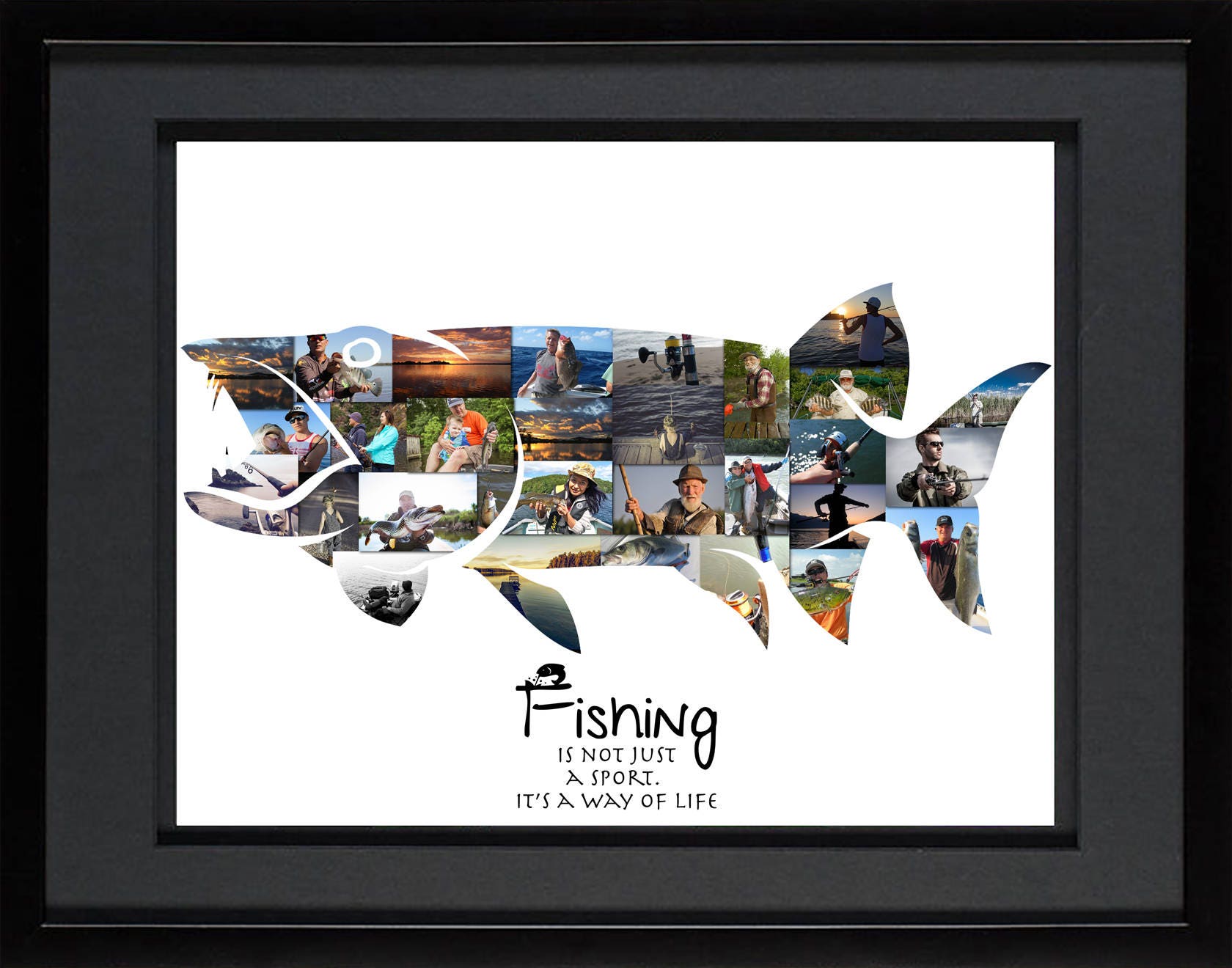 Muskie Fish Photo Collage Muskie Fishing Fishing Gifts for | Etsy