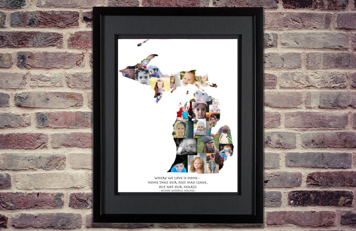 Michigan Photo Collage Michigan SVG Michigan Art - Etsy